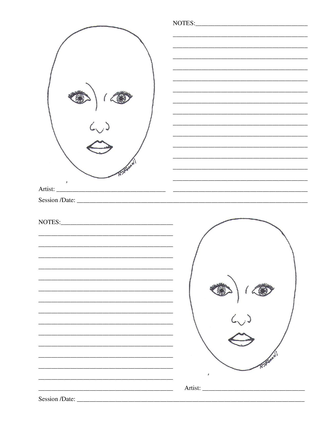 Theatre Makeup Design Template | Saubhaya Makeup